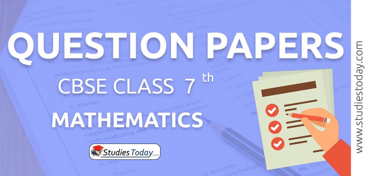 CBSE Class 7 Mathematics Question Papers with Solutions